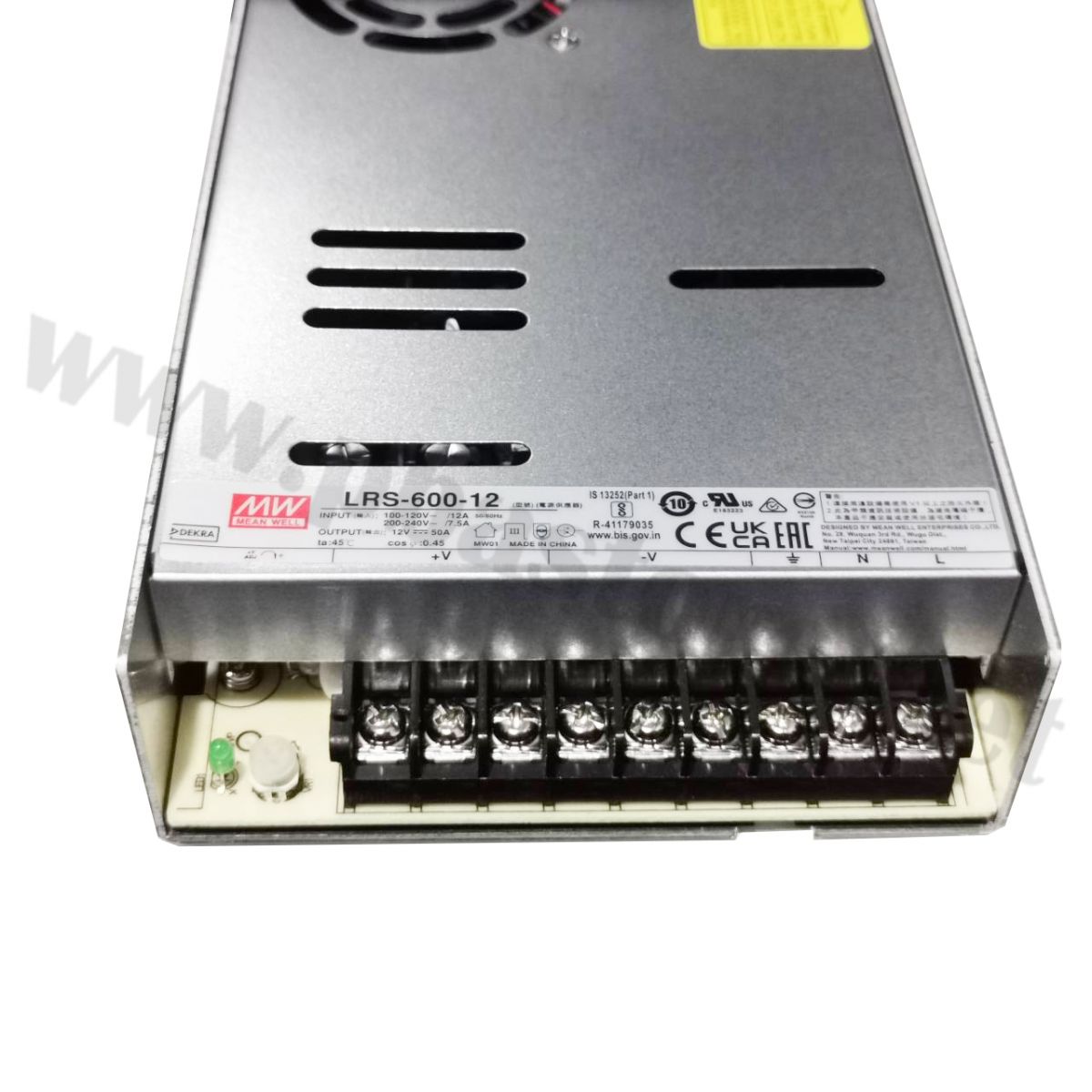 SWITCHING POWER SUPPLY MEAN WELL LRS-600-12 LOW PROFILE 12V 600W 50A เป็นอุปกรณ์แปลงแรงดันไฟฟ้า ...